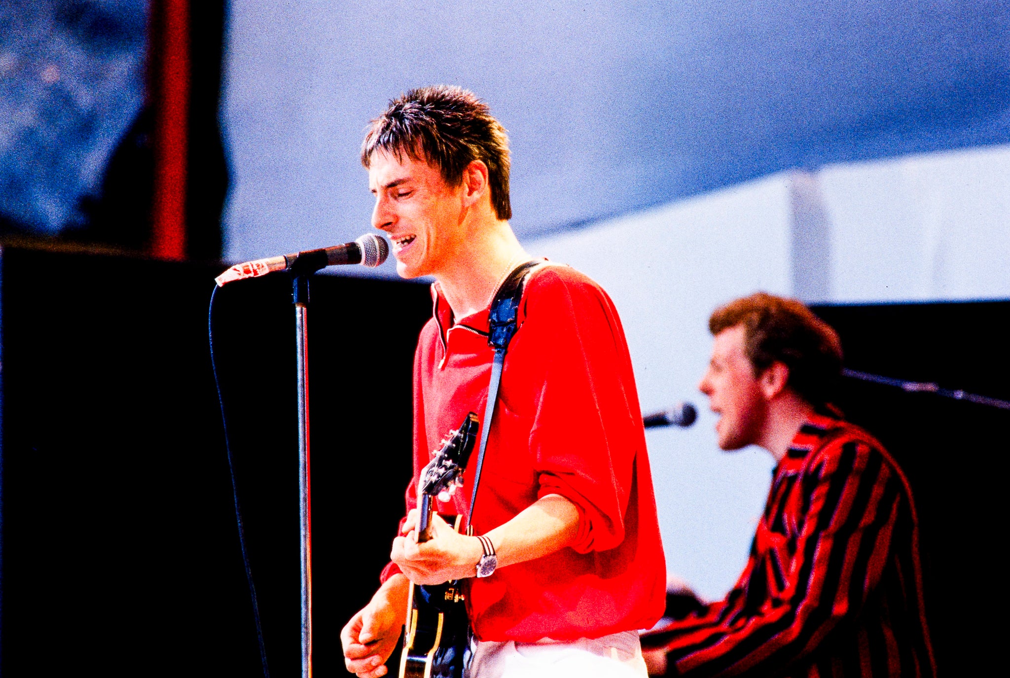 Paul Weller and Mick Talbot of The Style Council at Live Aid 1985