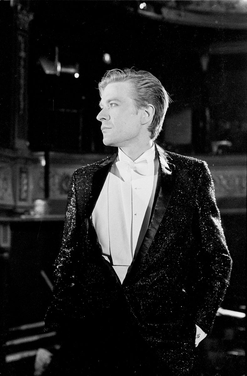 Martin Fry of ABC photographed while filming the Poison Arrow video in ...
